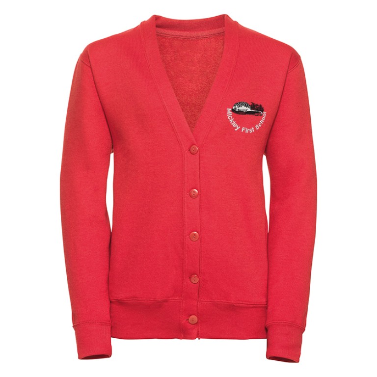 Mickley First School Cardigan - Red | Salto UK
